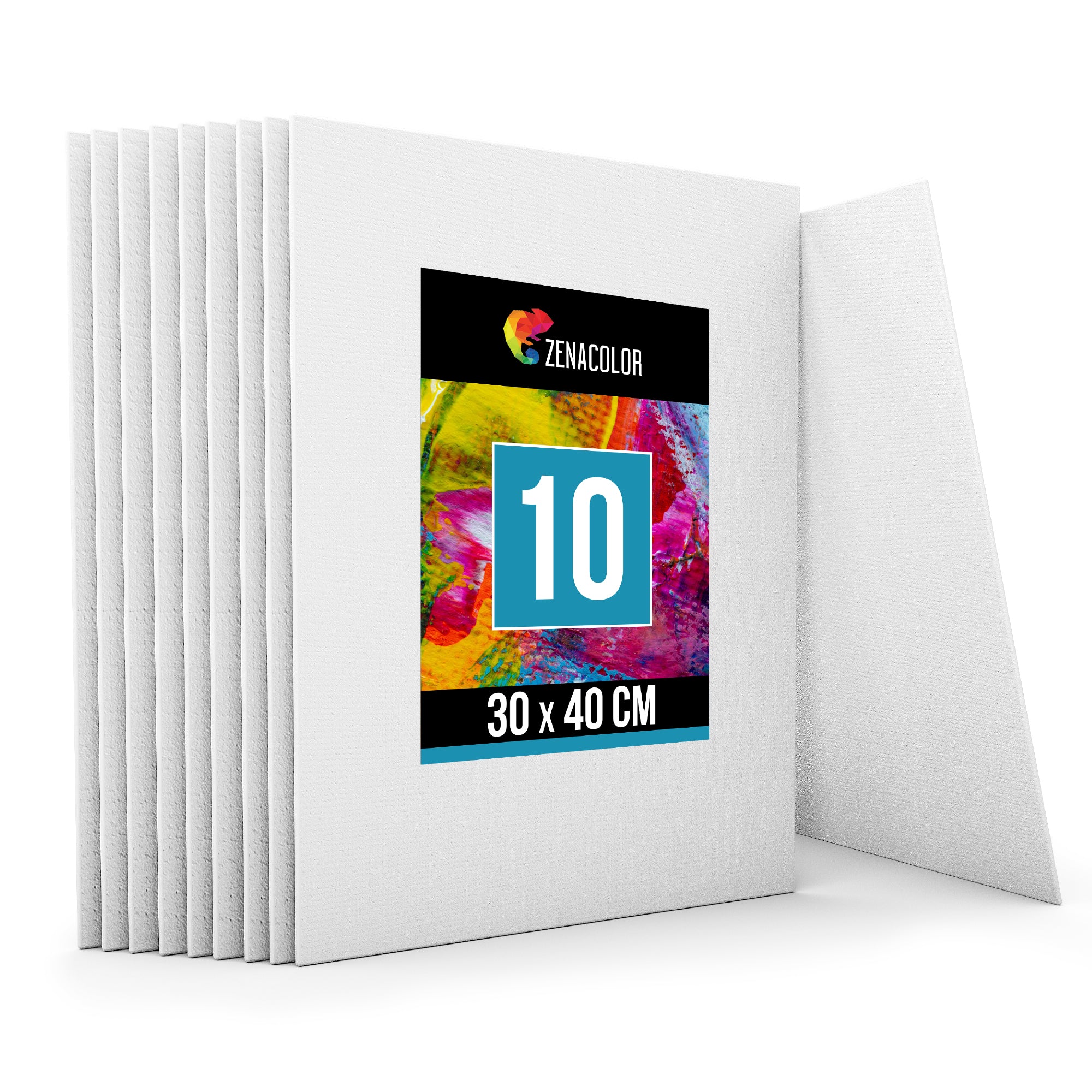 Set of 10 Canvas Board (30x40cm) – Zenacolor